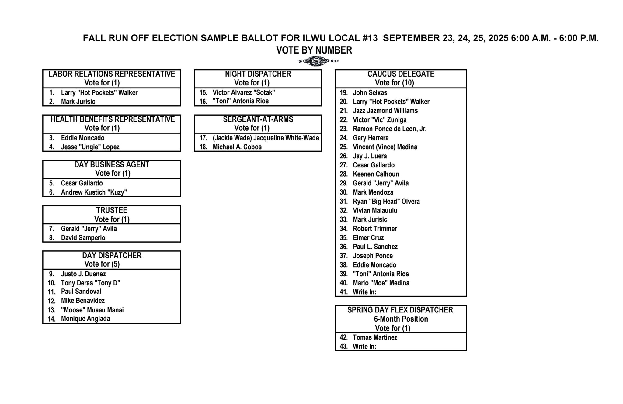 Bulletins – ILWU 13